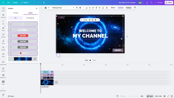 Free YouTube Intro Template for Canva - Canva Templates